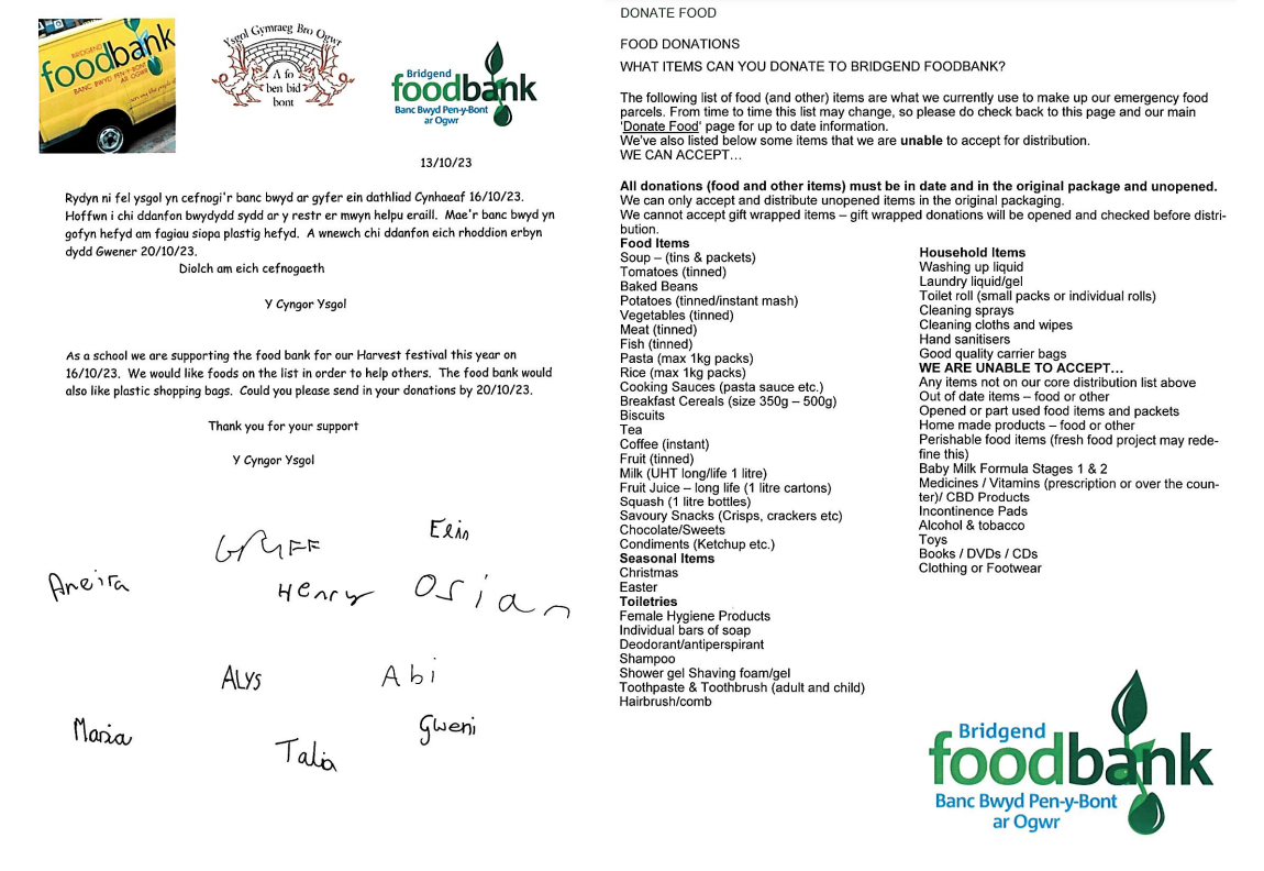 Llythyron – Letters – Ysgol Bro Ogwr